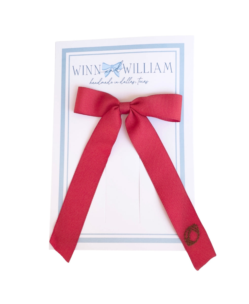 Football Bow - Small Red – patch