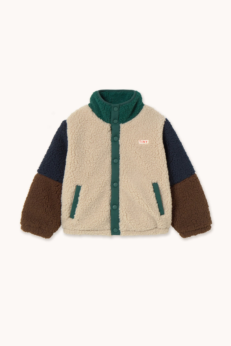 Colorblock Sherpa Jacket - Navy – patch